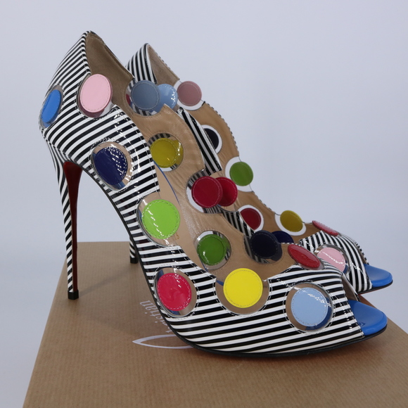 Christian Louboutin | Shoes | Louboutin 4 Lady Bug 00mm Pvc Striped ...